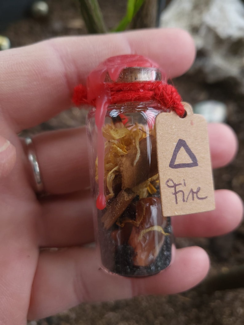 Elemental Bottles, Fire Air Earth Water, Altar & Ritual Tools ...