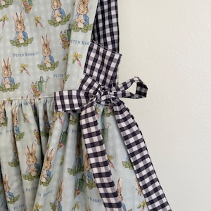 Peter Rabbit Gingham Girls Dress - Etsy