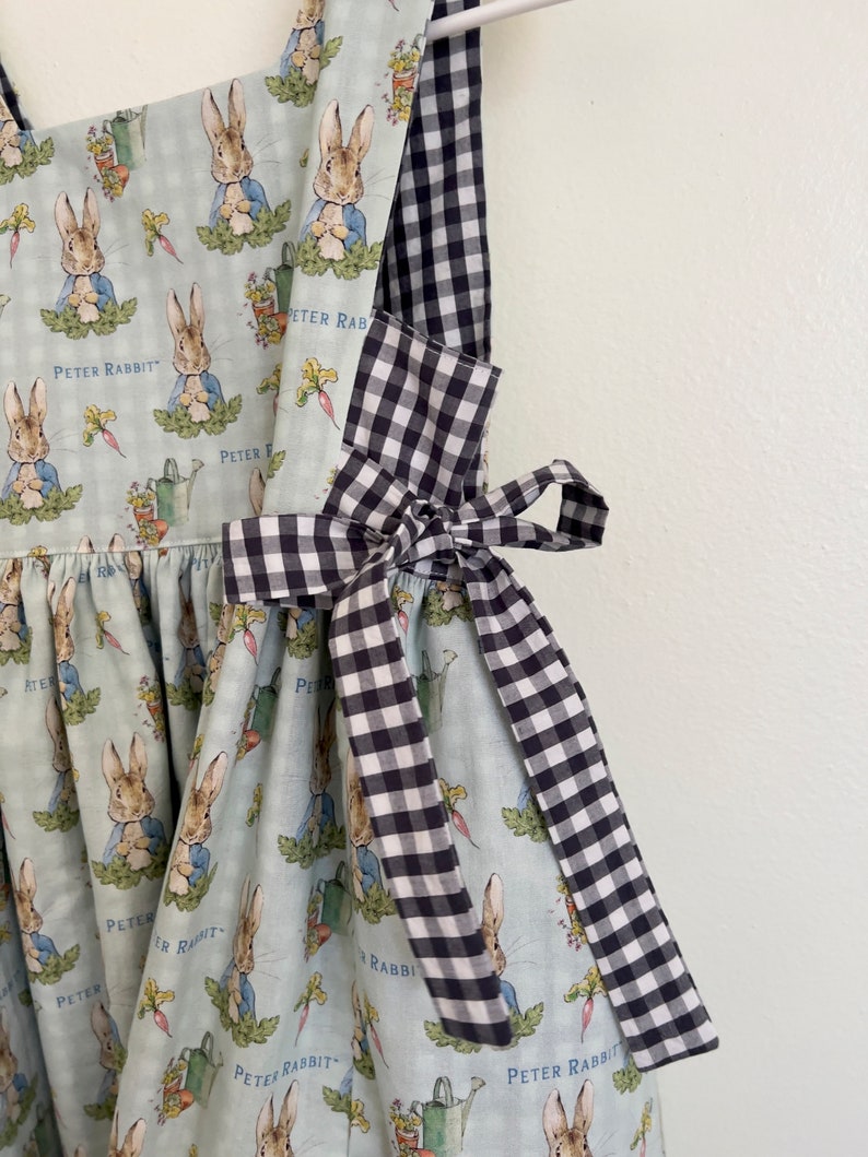 Peter Rabbit Gingham Girls Dress - Etsy