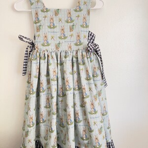 Peter Rabbit Gingham Girls Dress - Etsy