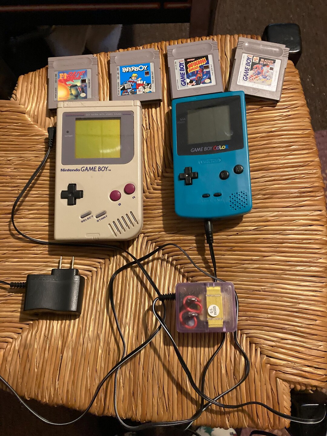 Gameboy Original ,gameboy Color and 4 Games,plus Power Supply - Etsy