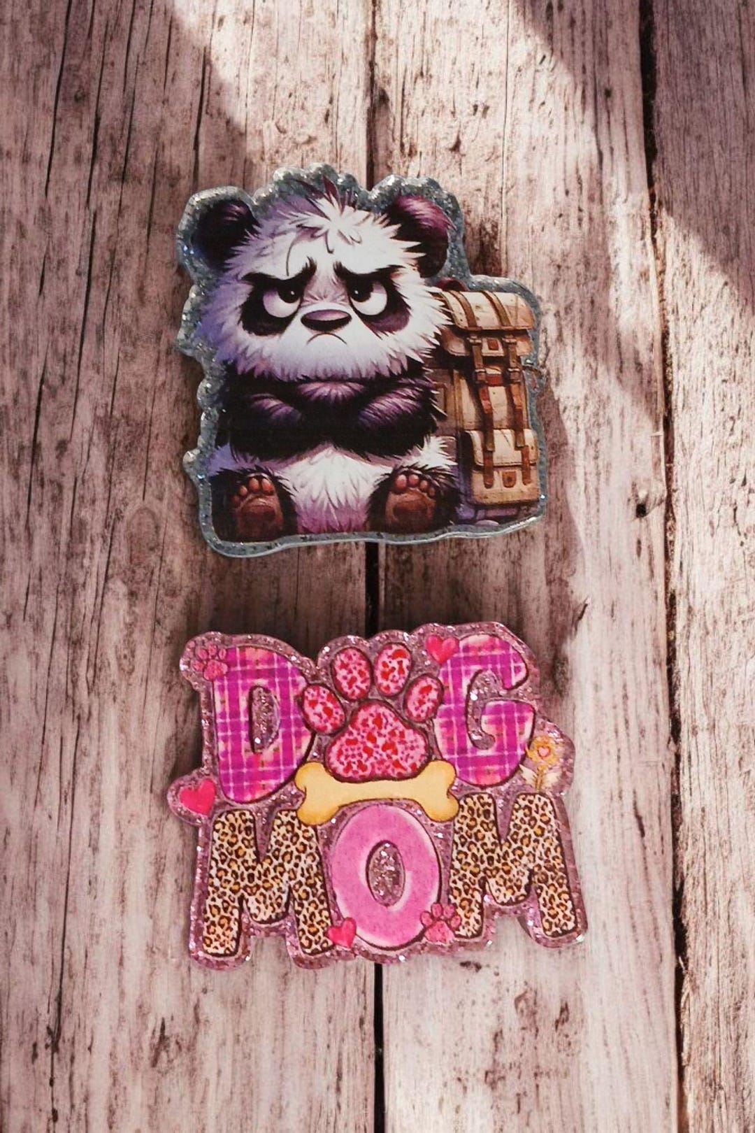 Acrylic Flatback Charm: Grumpy Panda, Dog Paw, Craft Embellishment - Etsy