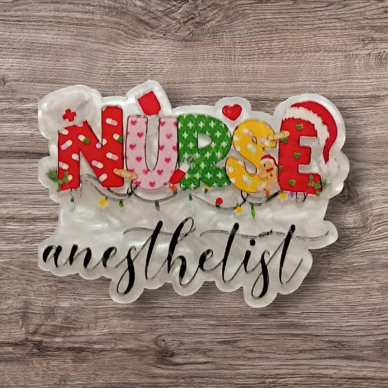 Medical Acrylic Flatback Charm: Nurse, Anesthetist Craft Embellishment ...