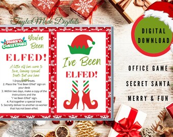 You've Been Elfed Office - Etsy