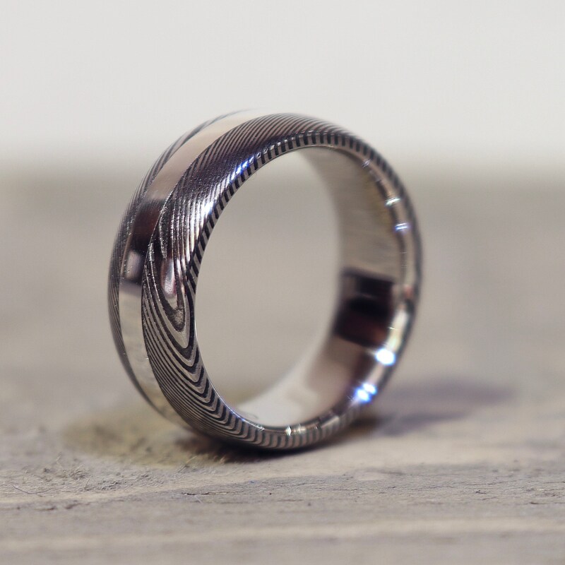 Damascus Steel Ring - Etsy