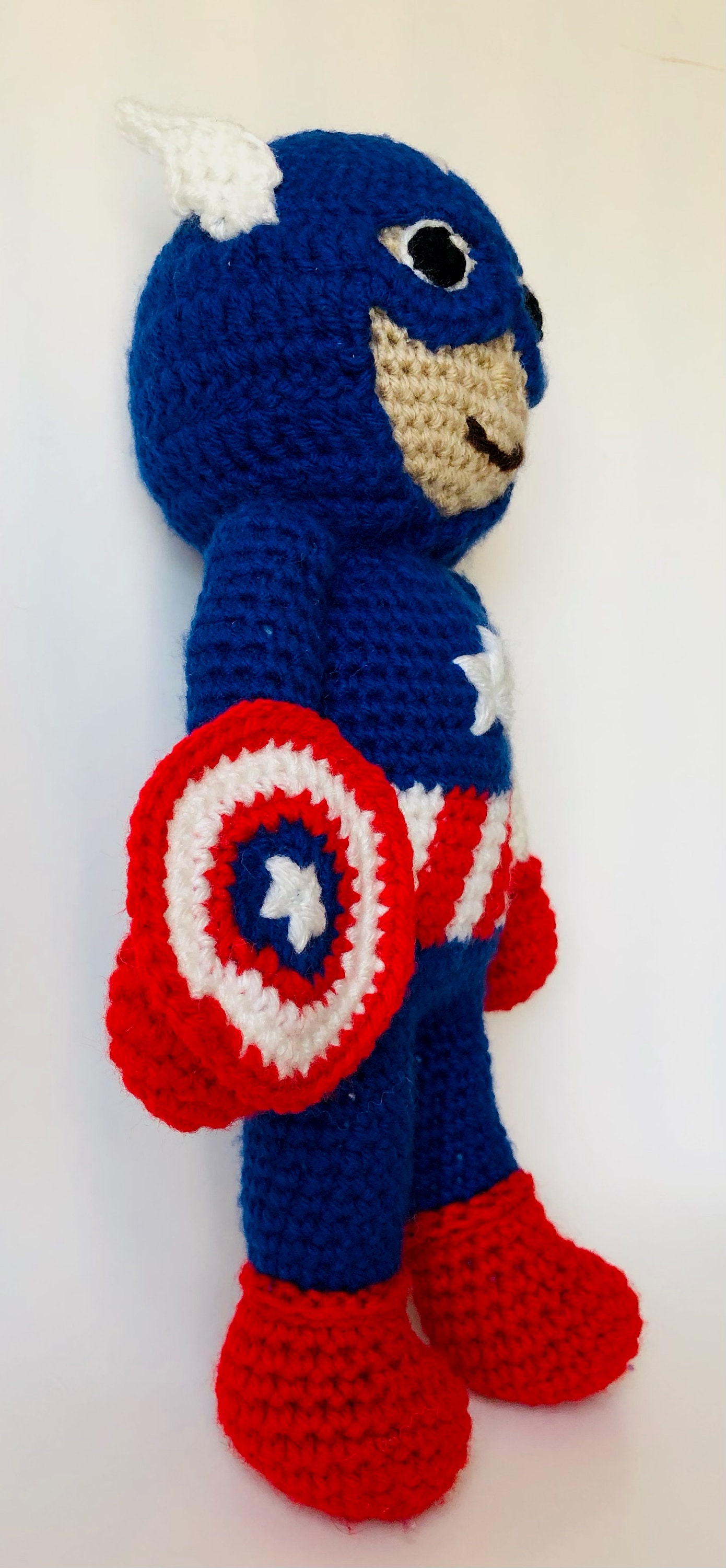 Captain America Crochet Plushie - Etsy