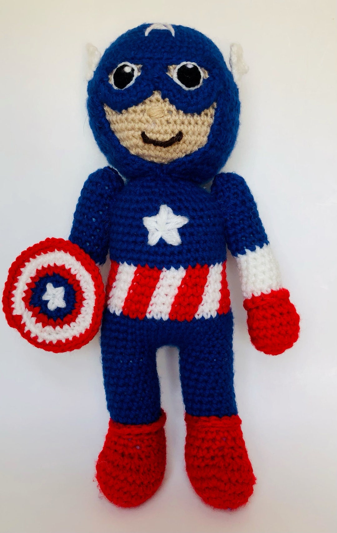 Captain America Crochet Plushie - Etsy