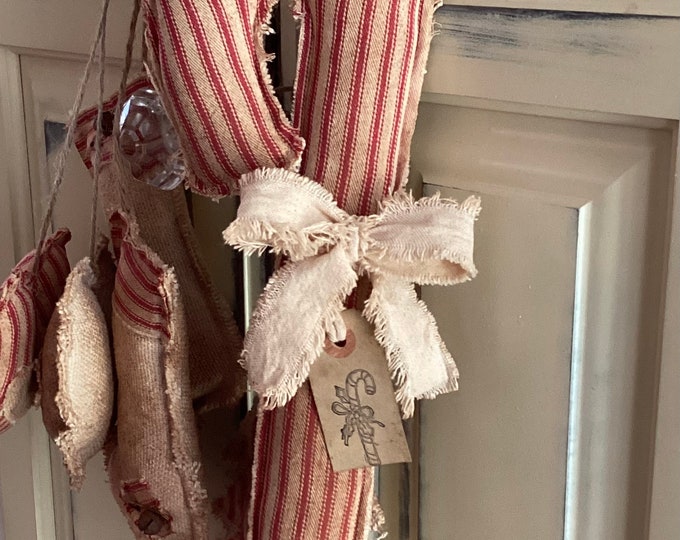 Primitive Candy Cane Farmhouse Christmas Decor - Etsy
