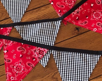 Red Gingham Banner | Etsy