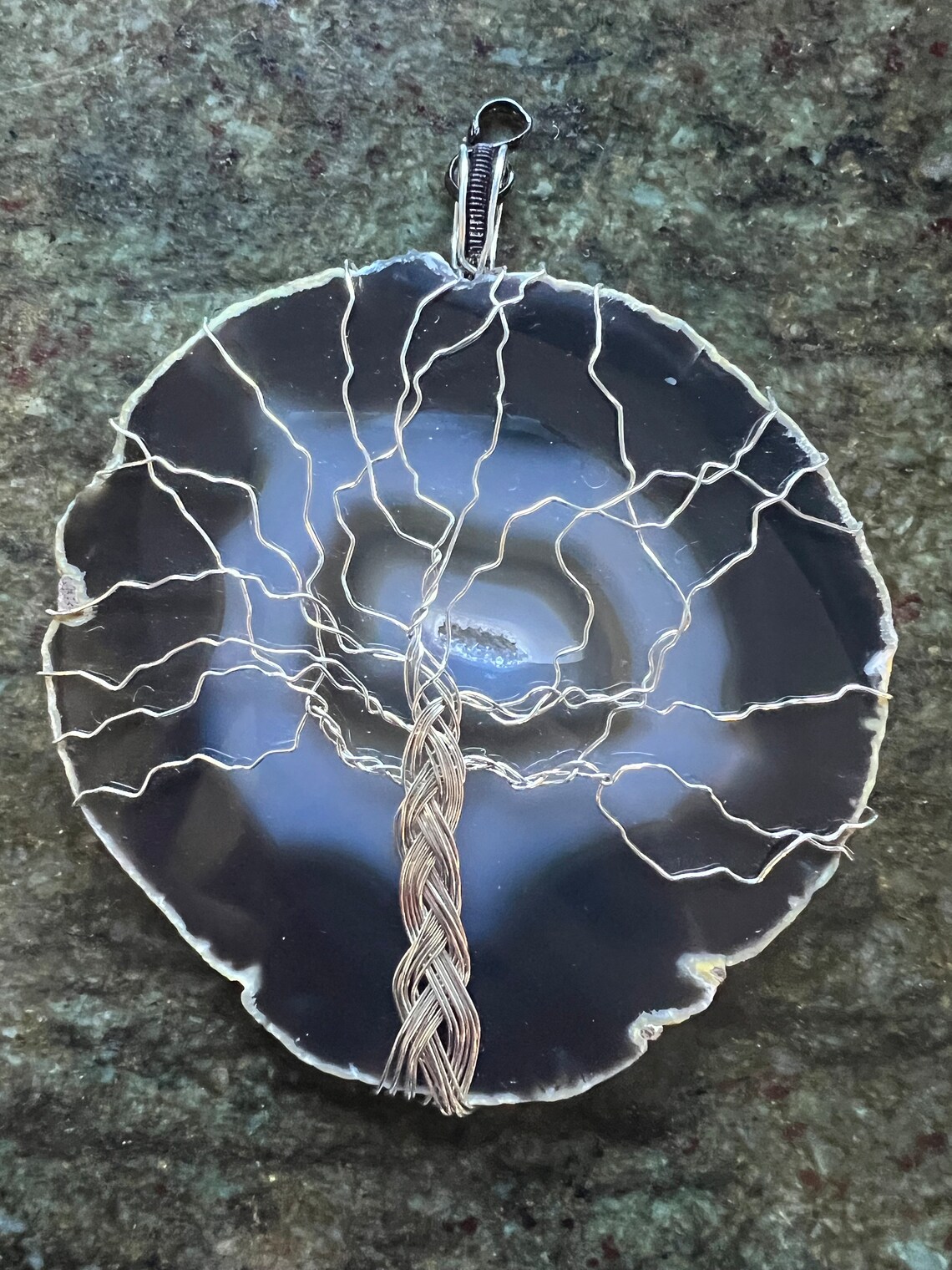 Agate Suncatcher Tree of Life Natural Décor Grey Tan Agate - Etsy