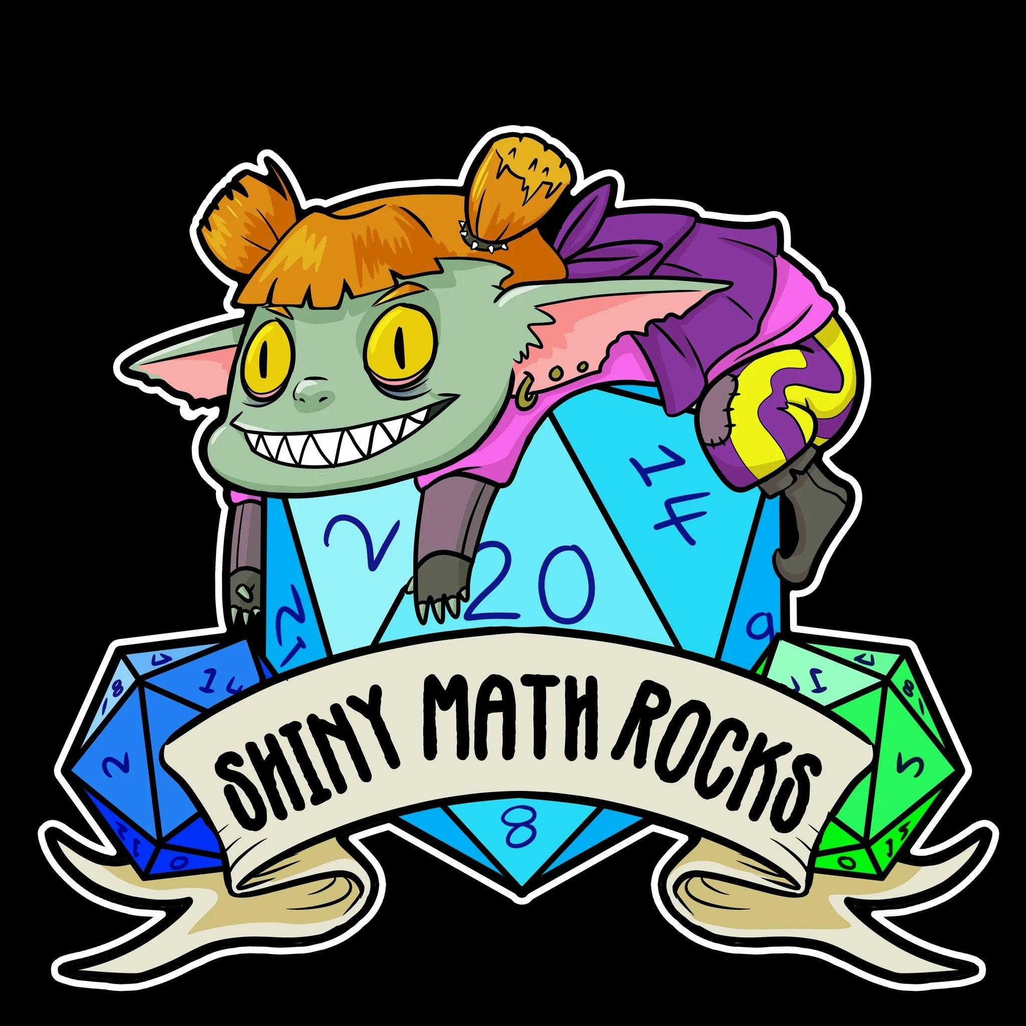 Shiny Math Rocks Goblin Dice Sticker - Etsy