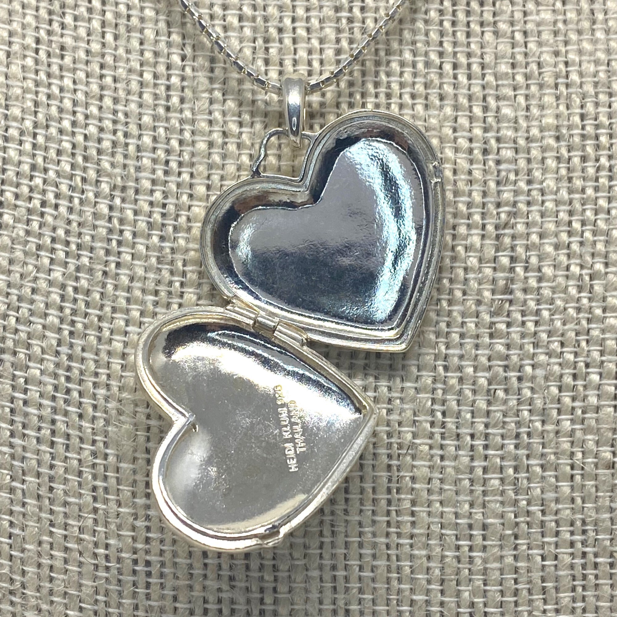Heidi Klum Sterling Silver Heart Locket Necklace - Etsy