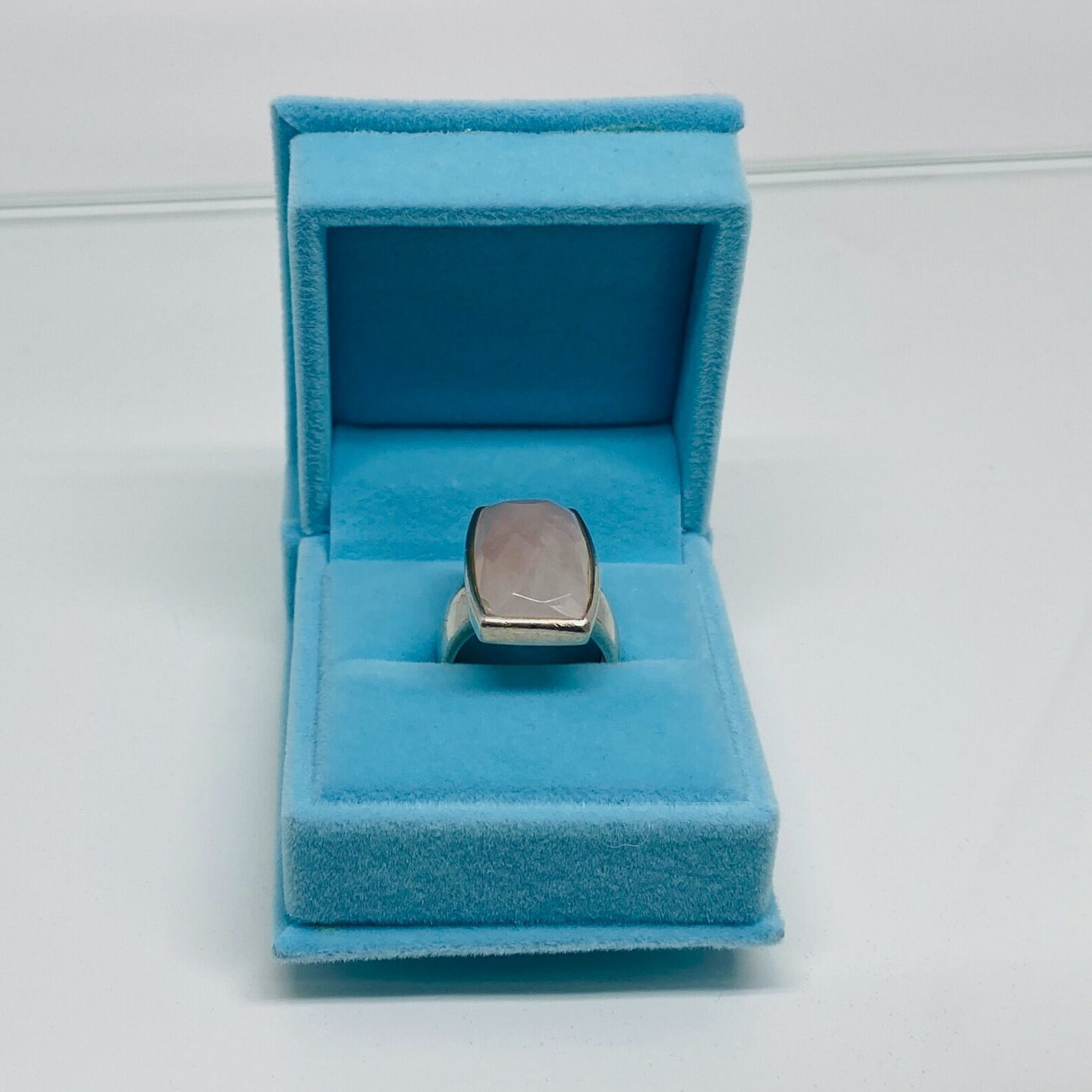 Sterling Silver Rose Quartz ELLE Ring - Etsy