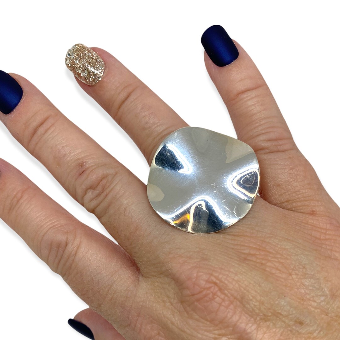 Vintage Ippolita Classico Wavy Disc Ring - Etsy