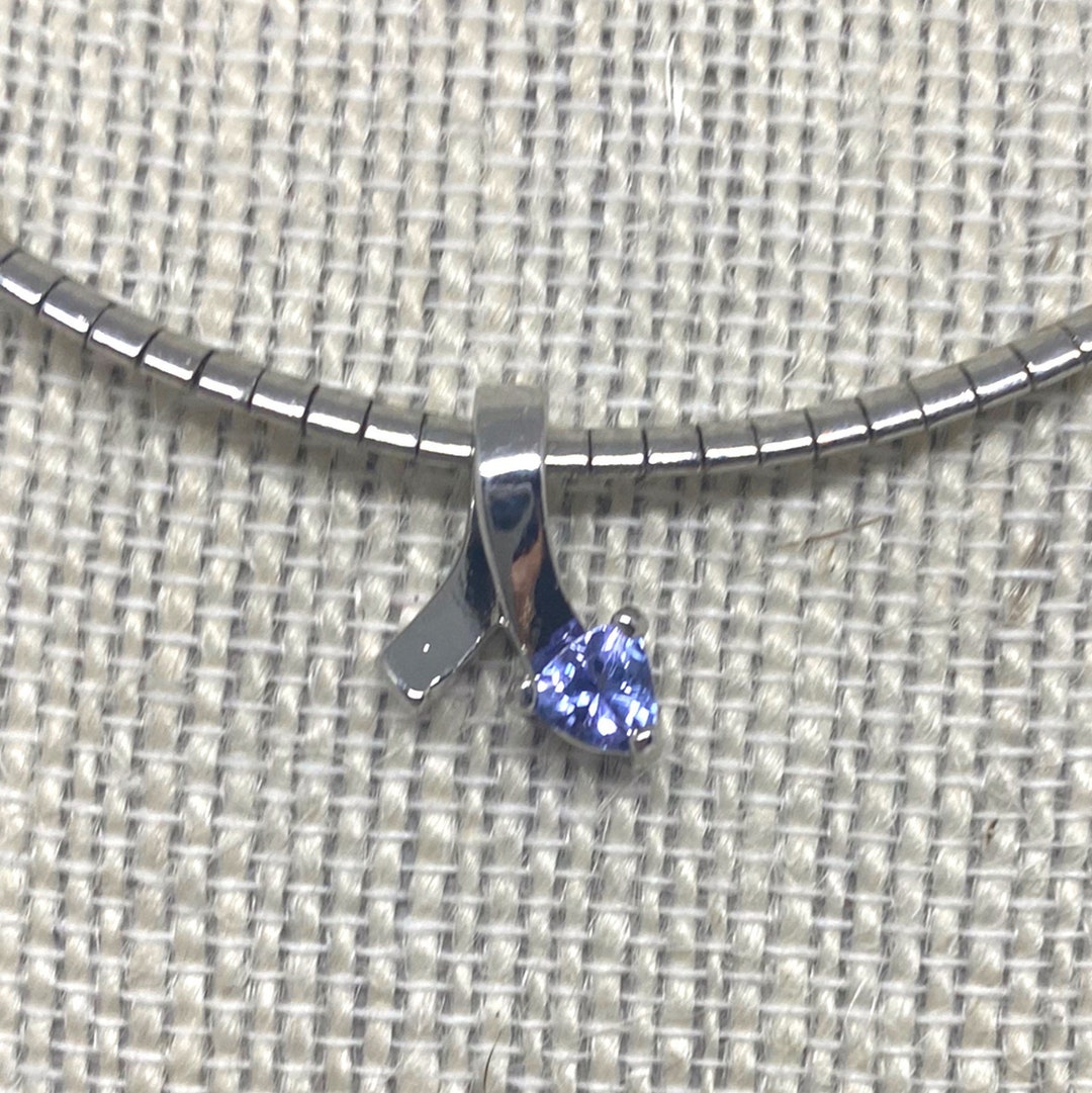 Safi Kilima Tanzanite Slide on Omega Chain Necklace - Etsy