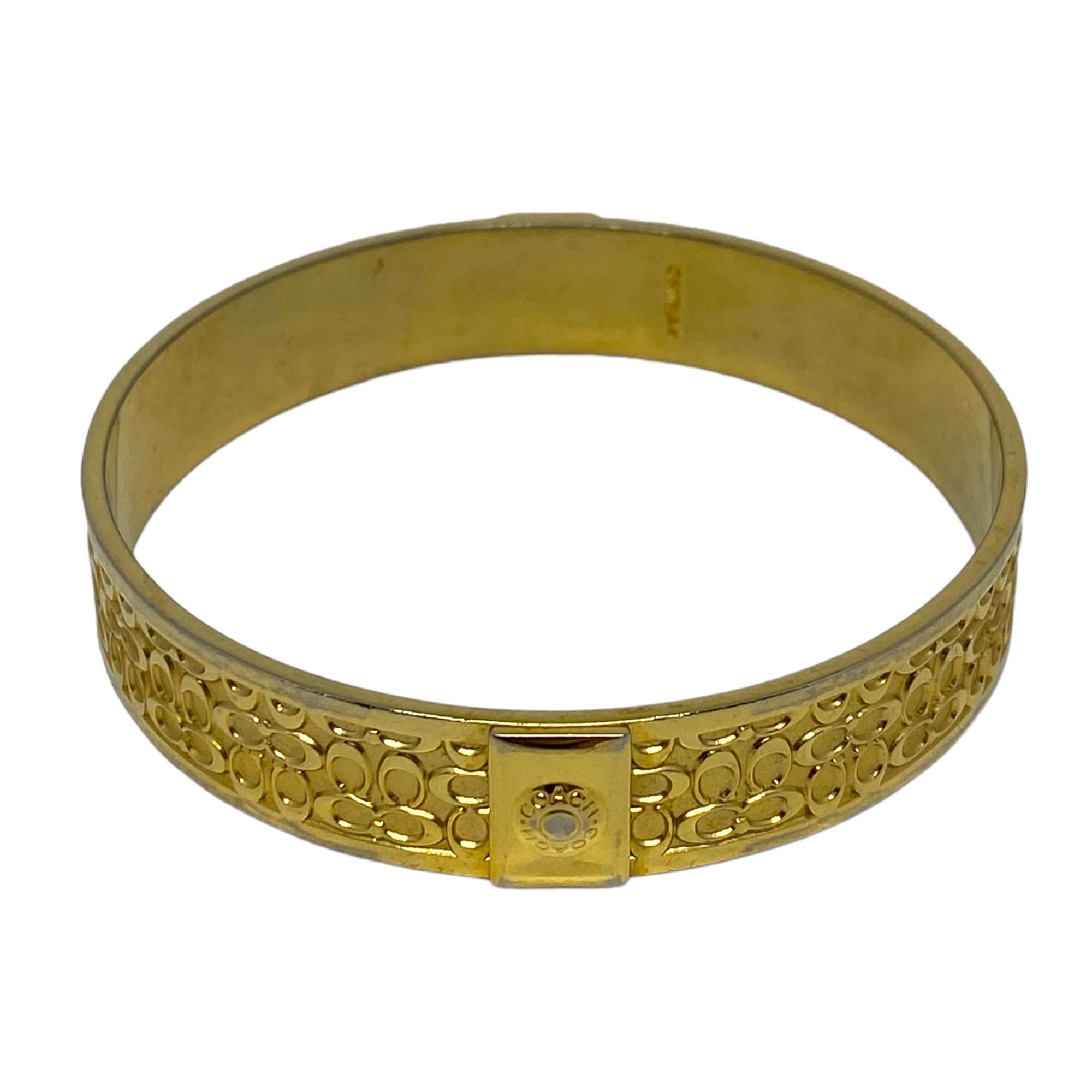 Coach Gold-tone Logo Bangle Bracelet - Etsy