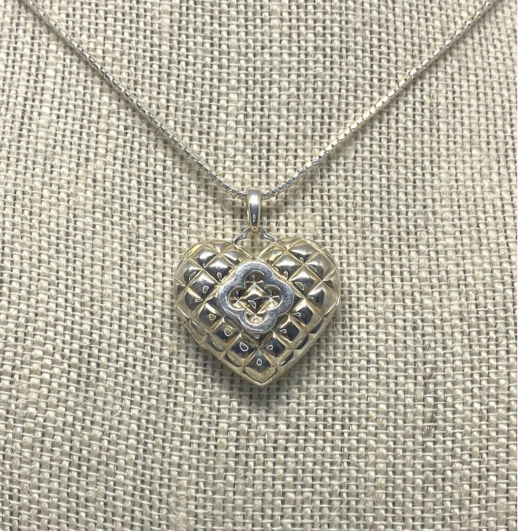 Heidi Klum Sterling Silver Heart Locket Necklace - Etsy