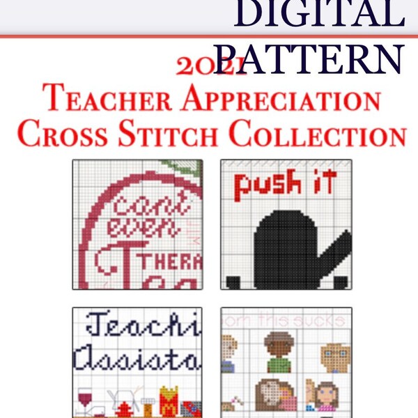 Teacher Classroom Cross Stitch - Etsy