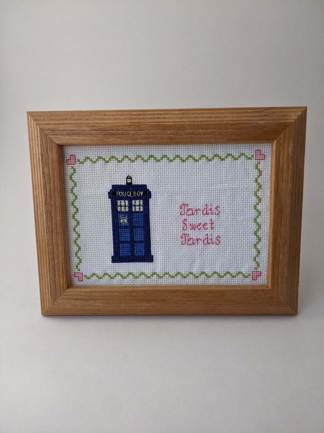 Tardis Sweet Tardis, Framed Cross Stitch Art - Etsy