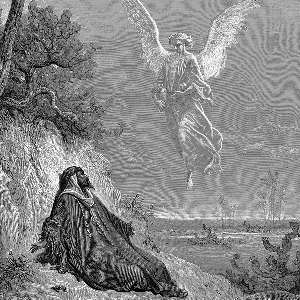Elijah Nourished by an Angel by Gustave Doré 1832 1883 6 X 4 Post Card ...