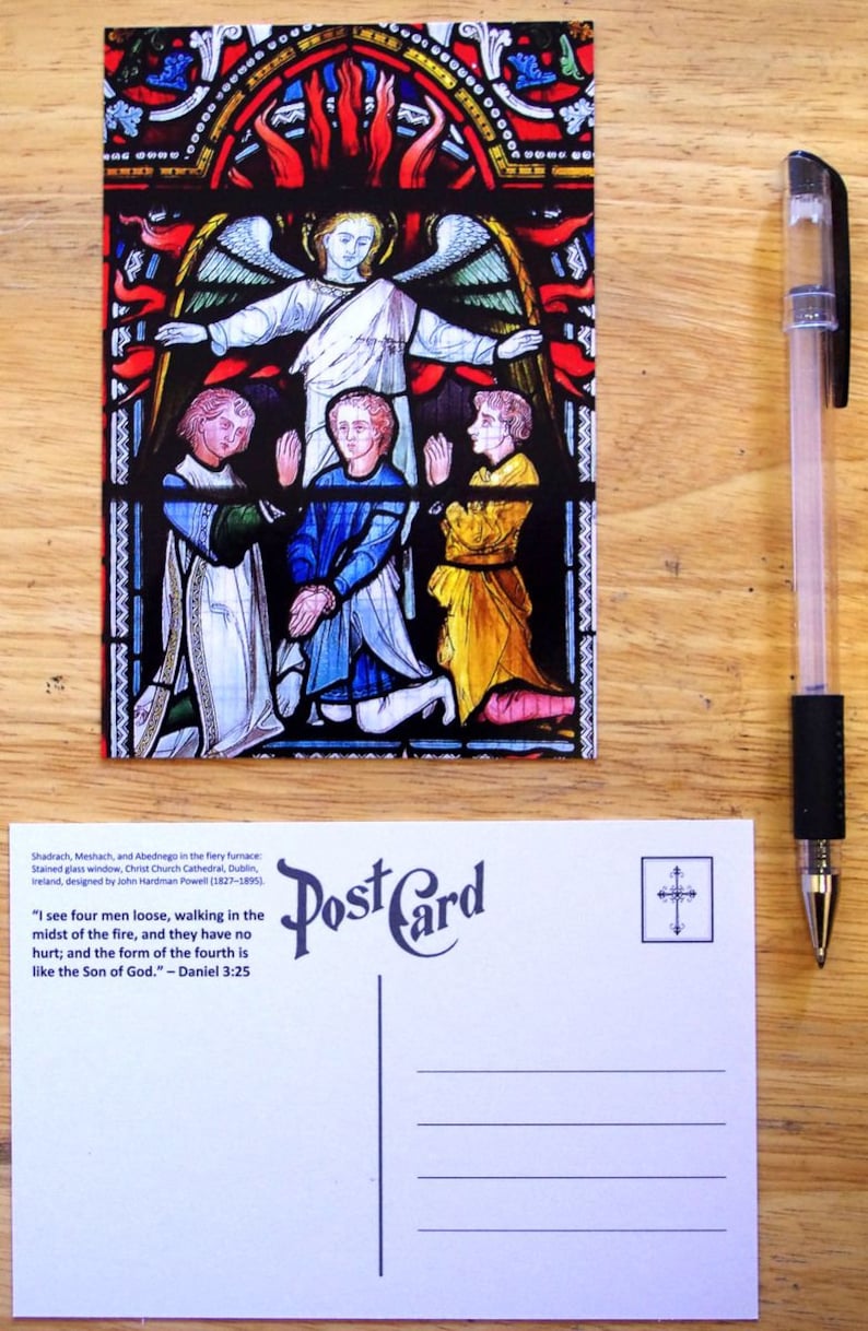 Shadrach, Meshach, and Abednego in the Fiery Furnace 6" X 4" Post Card ...