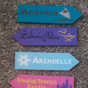 Disney Princess Custom hand-painted signs arrows etc. | Etsy