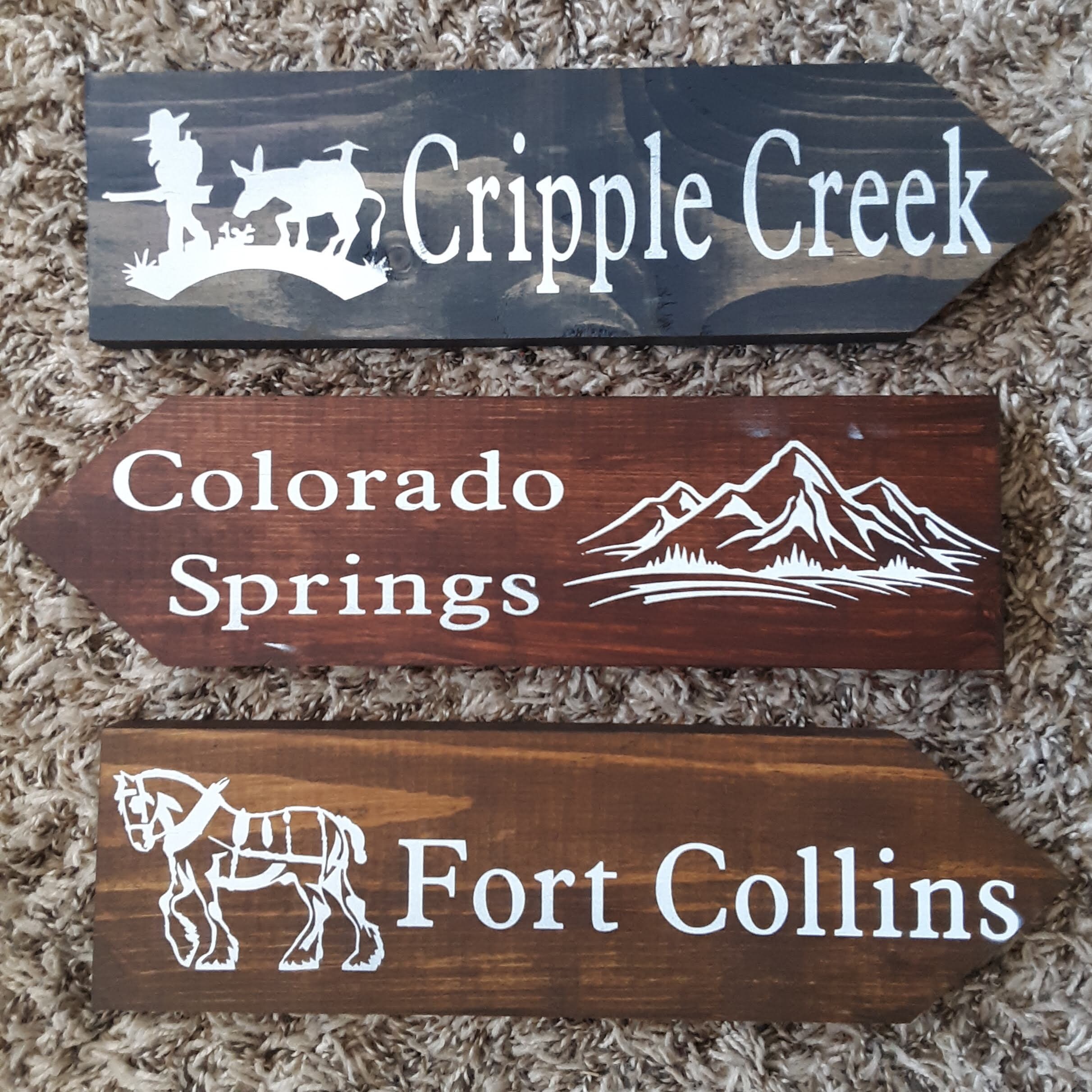 COLORADO EDITION Custom hand-painted destination signs | Etsy
