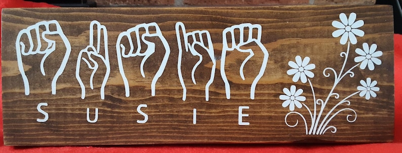 Personalized Sign Language Name Plate - Etsy