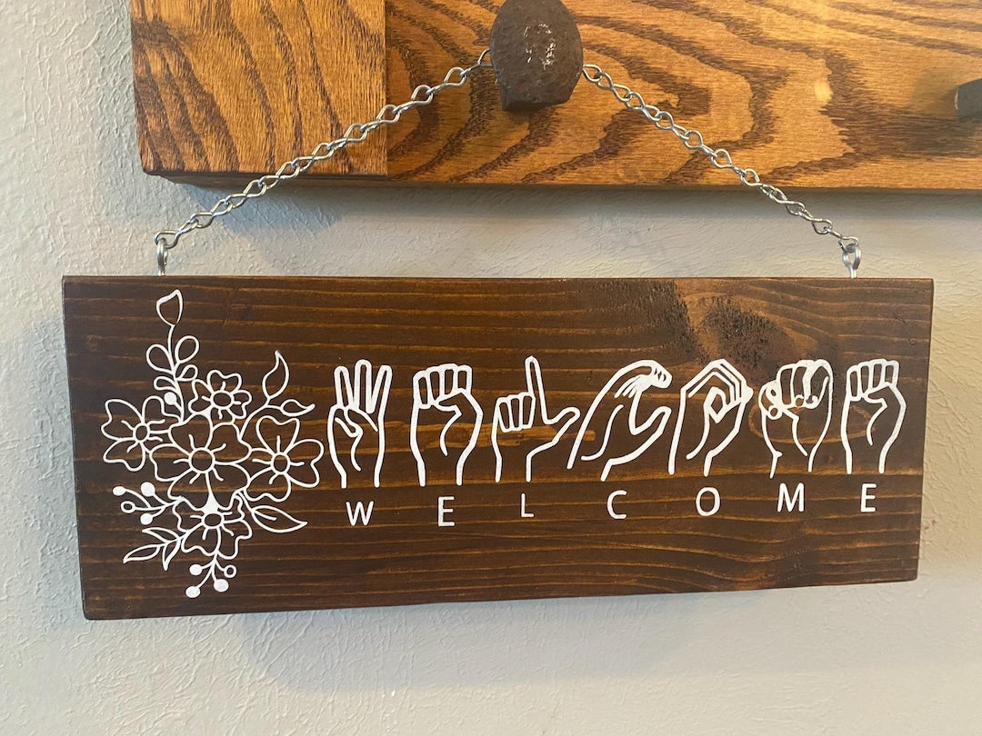 Sign Language Sarcastic Welcome Sign - Etsy