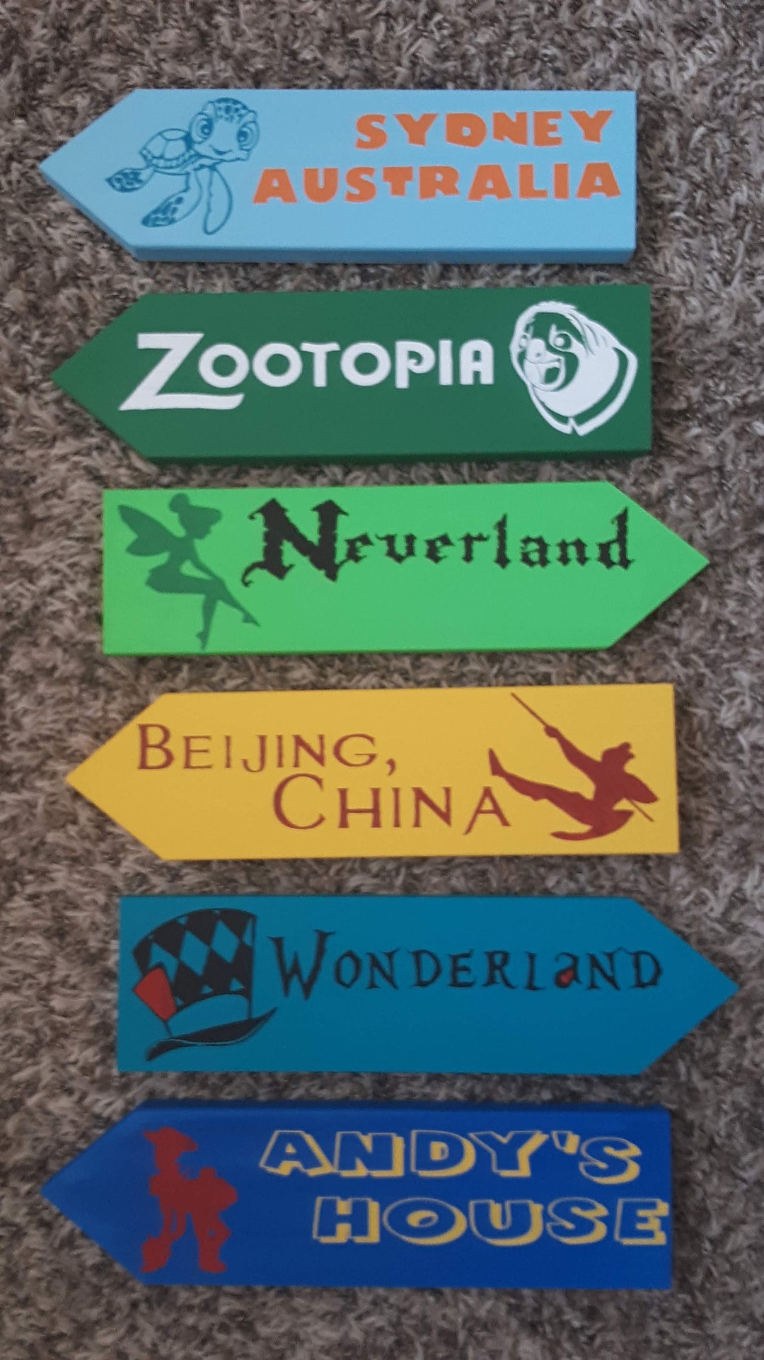 Disney Movie- Custom Hand-painted Signs, Arrows, Etc. - Etsy