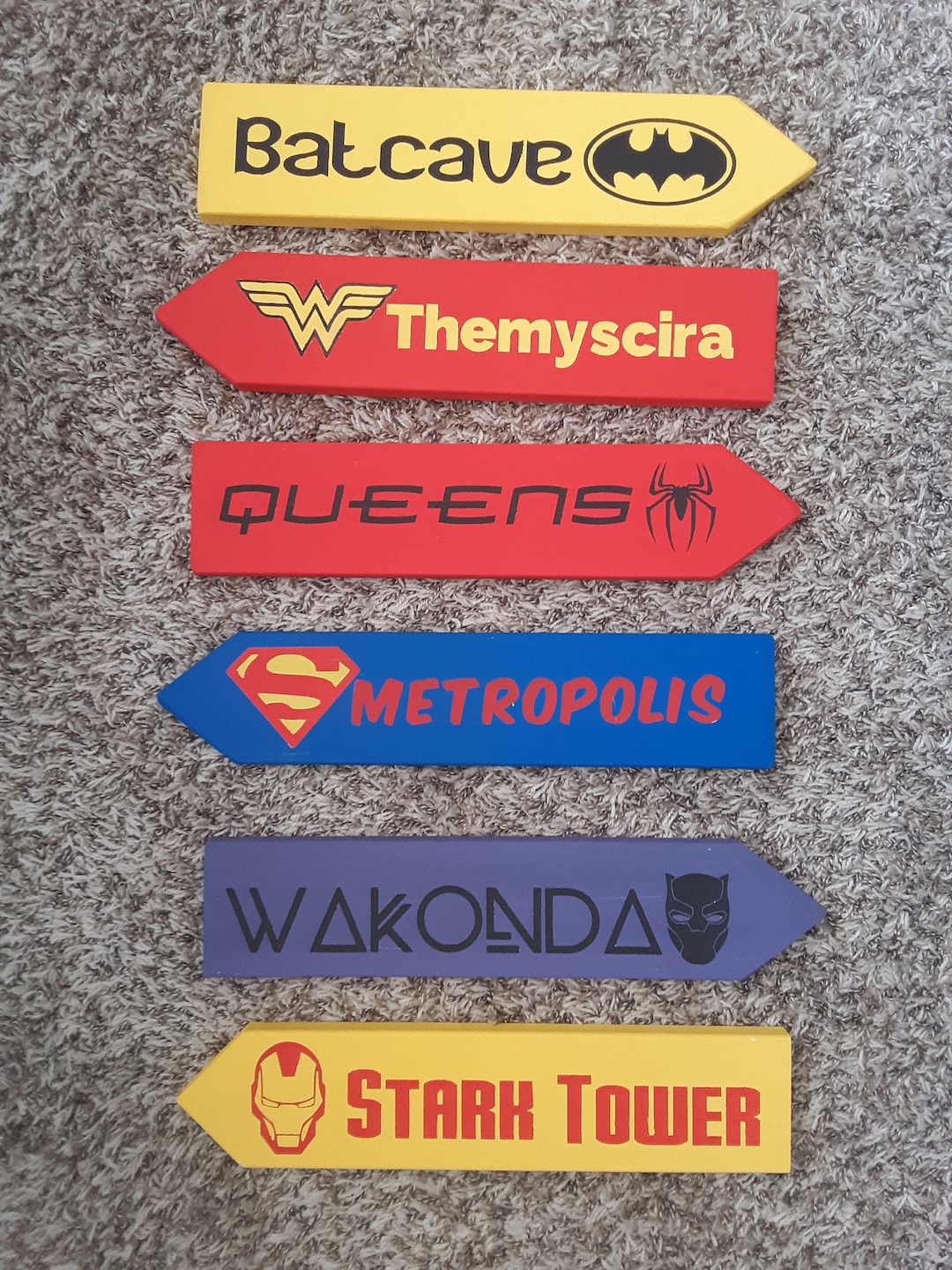 Superhero- Custom Hand-painted Signs, Arrows, Etc. - Etsy