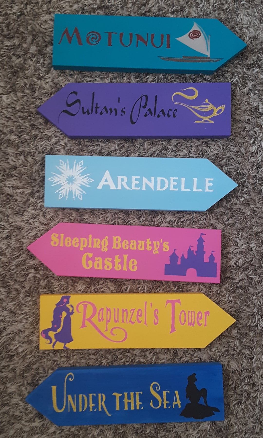 Disney Princess Custom Hand-painted Signs, Arrows, Etc. - Etsy