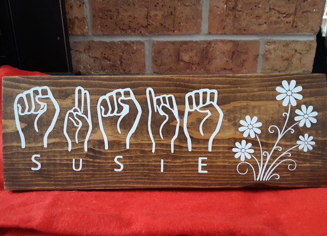 Personalized Sign Language Name Plate - Etsy