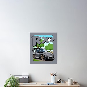 Cartoon Mazda RX7 Car Drawing - Good for Kids and Adults - Digital ...