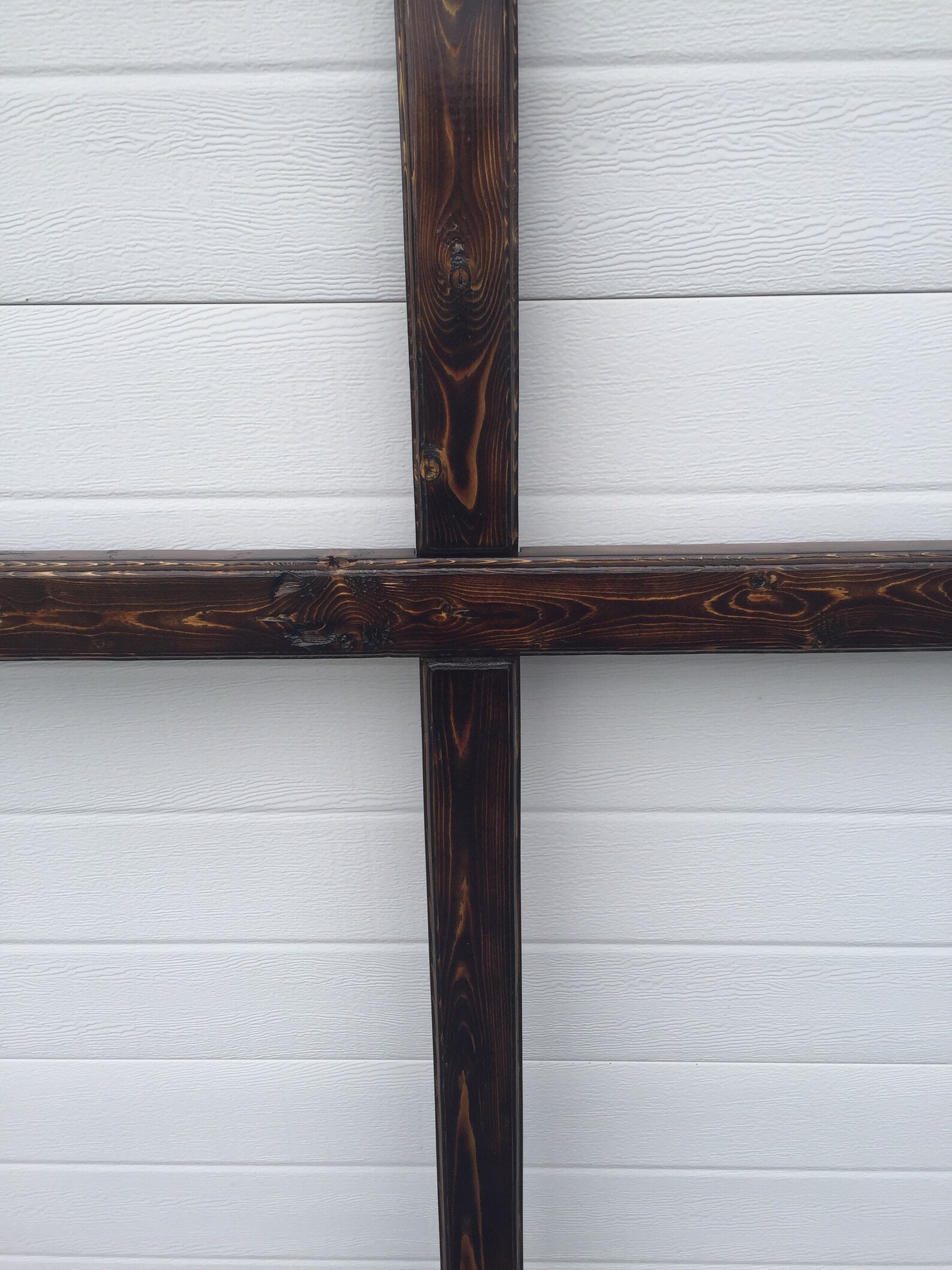 Large 5 Ft 60 Inch Yard Cross Rustic Cross Burnt Wood Dark - Etsy