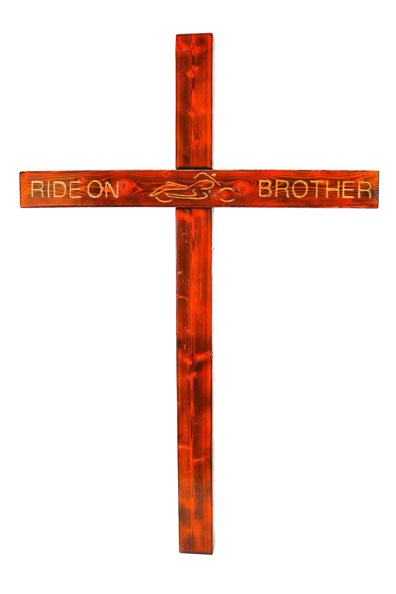 3 Ft Biker Memorial Cross Motorcycle Memorial Rustic Cross - Etsy