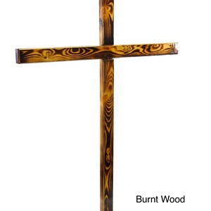 Large 5 Ft Tall, 60 Inch, Rugged, Rustic, Burnt, Wooden Cross,christian ...