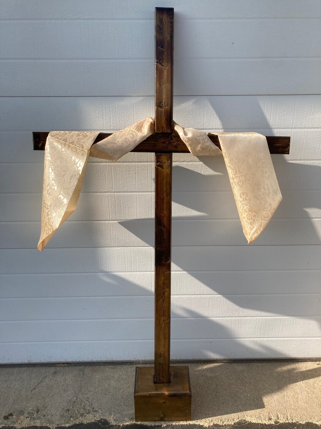 Large 5 Ft 60 Inch Yard Cross Rustic Cross Burnt Wood Dark - Etsy