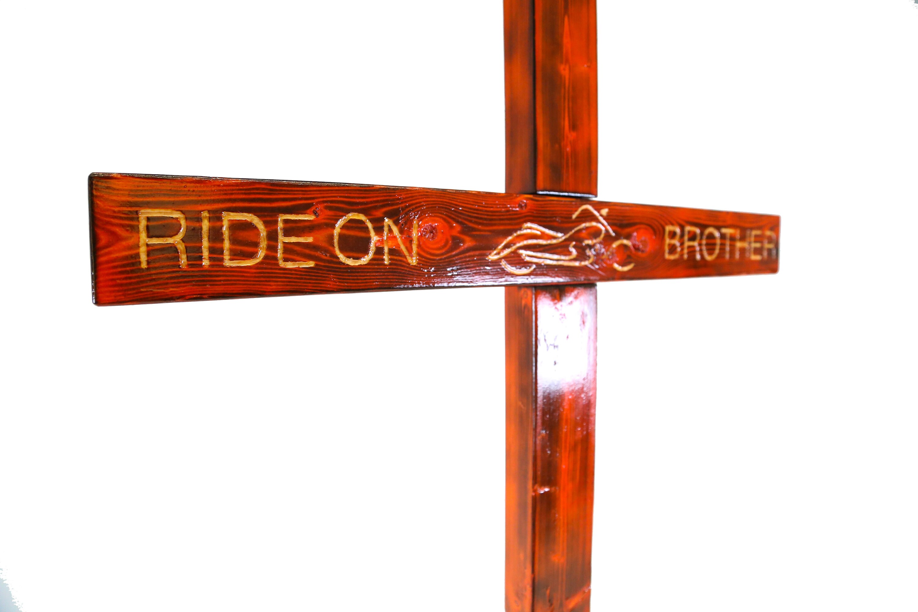 3 Ft Biker Memorial Cross Motorcycle Memorial Rustic Cross - Etsy