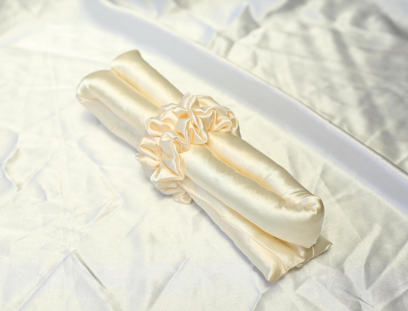 Satin Heatless Hair Curler | Yellow | Overnight Curls - Etsy