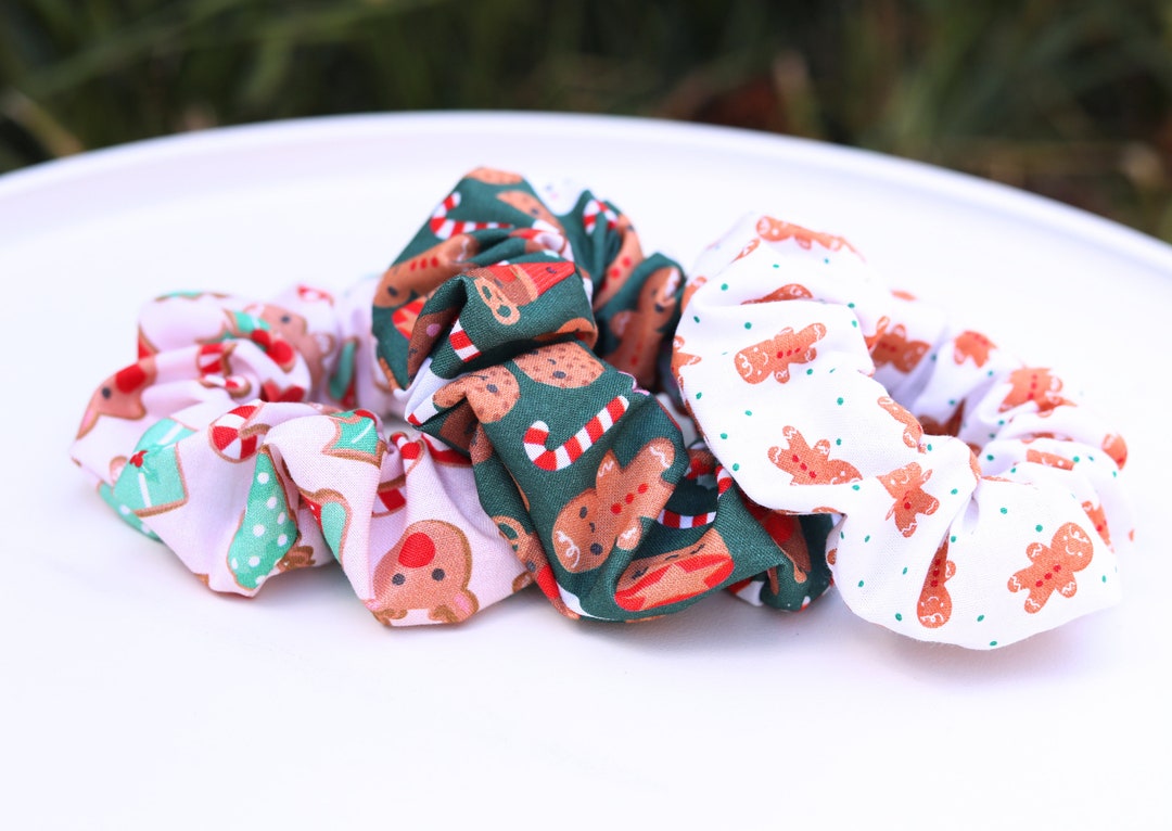 Limited Edition Christmas Scrunchies Gingerbread Santa Scrunchie - Etsy