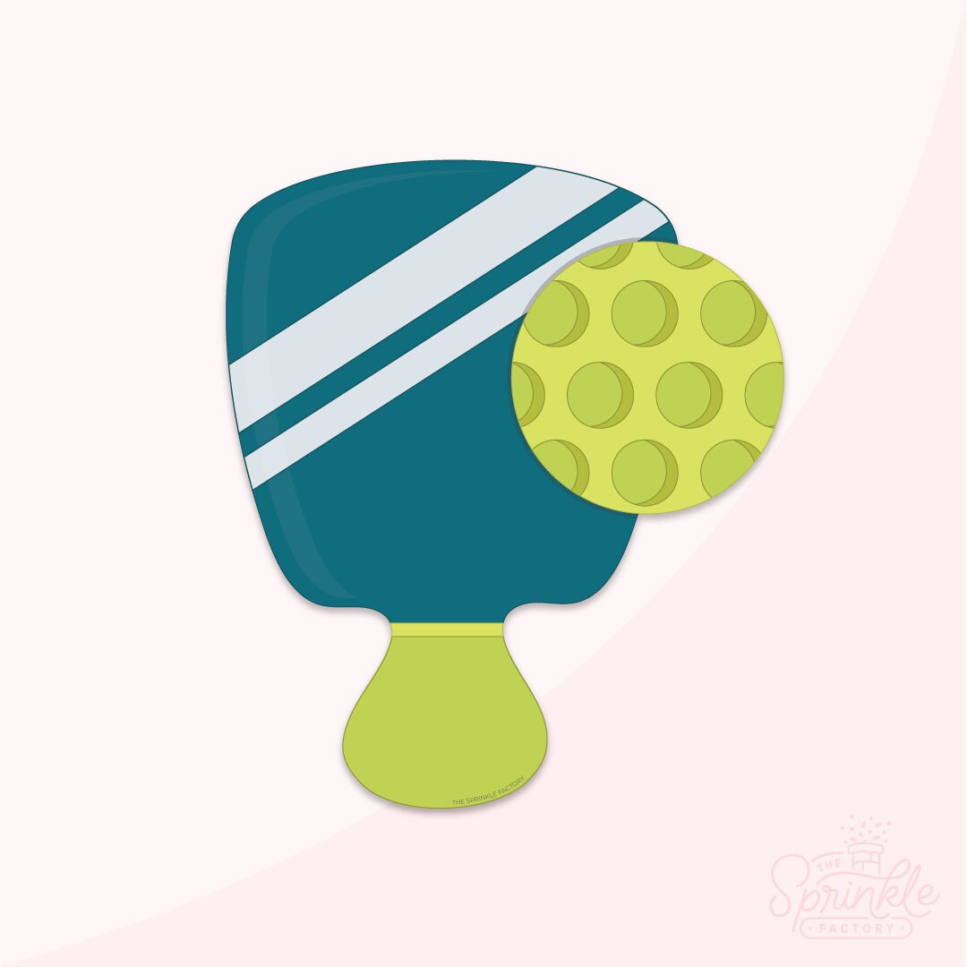 Pickleball Racket With Ball Cookie Cutter .STL Files + .PNG Eddie Image ...