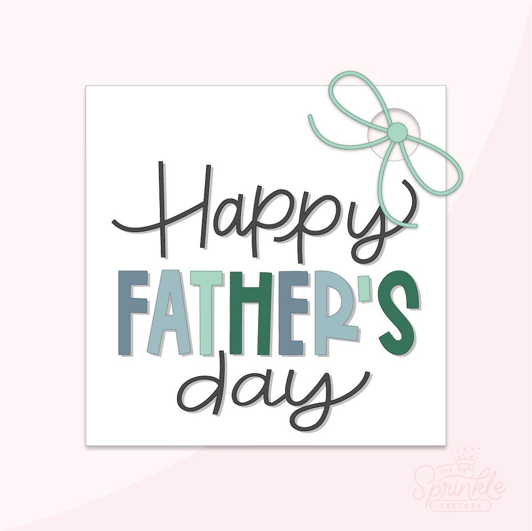 Happy Father's Day 2" Cookie Tag Printable .PDF - Etsy