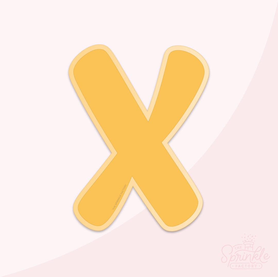 Chunky Letter X Cookie Cutter .STL Files + .SVG Outlines! - Etsy