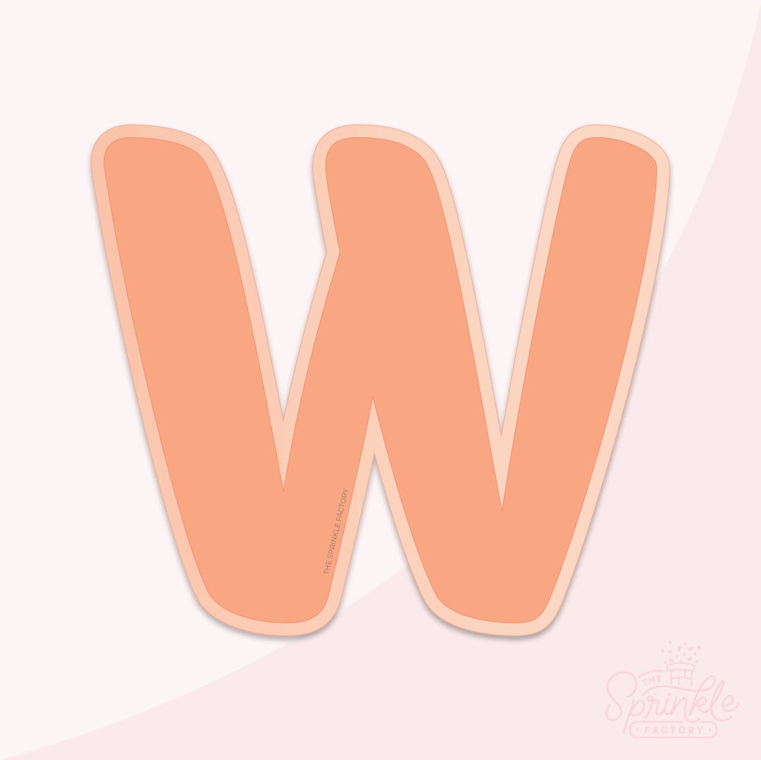 Chunky Letter W Cookie Cutter .STL Files + .SVG Outlines! - Etsy