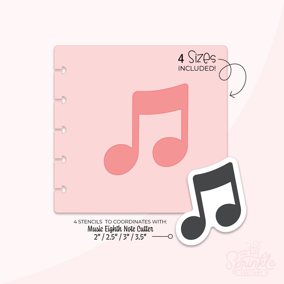 Music Eighth Note Digital .SVG Cookie Stencil! - Etsy