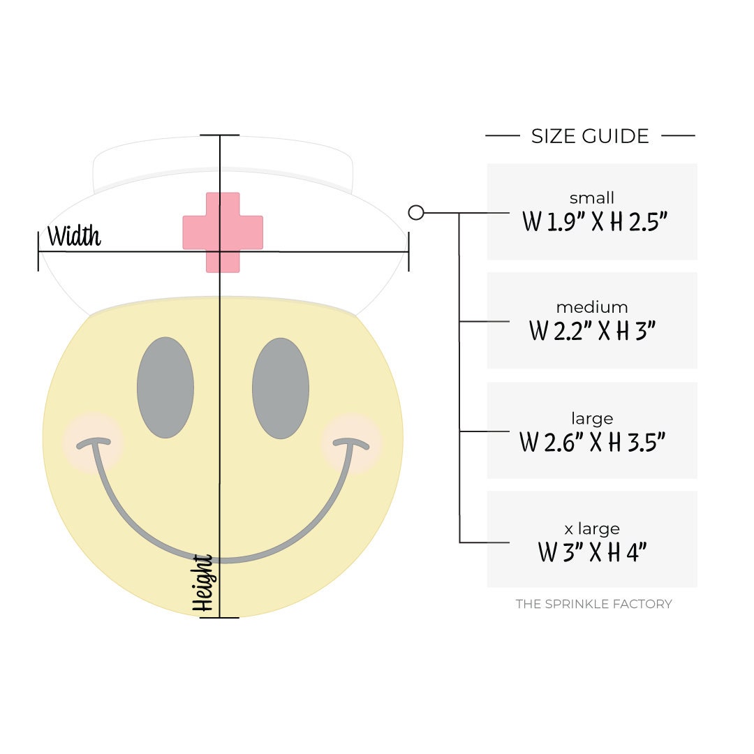 Smiley Face Nurse Cookie Cutter .STL File With Eddie .PNG Image - Etsy