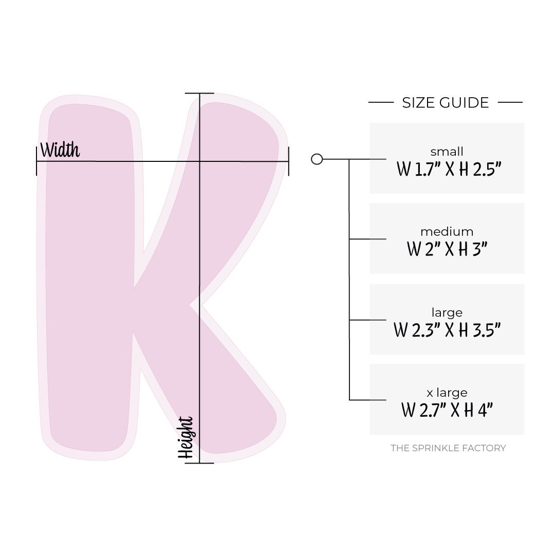 Chunky Letter K Cookie Cutter .STL Files + .SVG Outlines! - Etsy