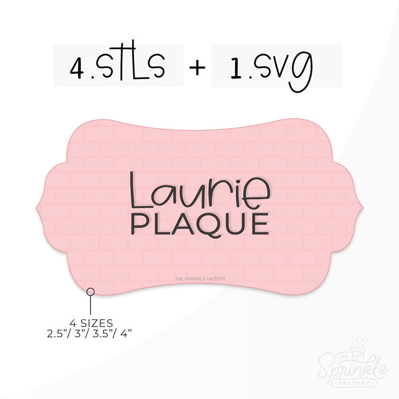 Laurie Plaque Cookie Cutter .STL Files + .SVG Outlines! - Etsy