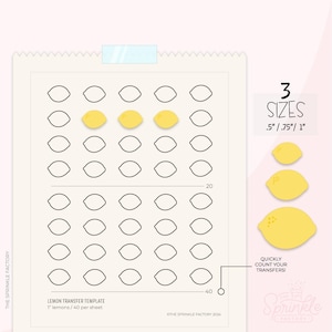 Lemon Icing Transfer Sheet Printable .PDF - Etsy